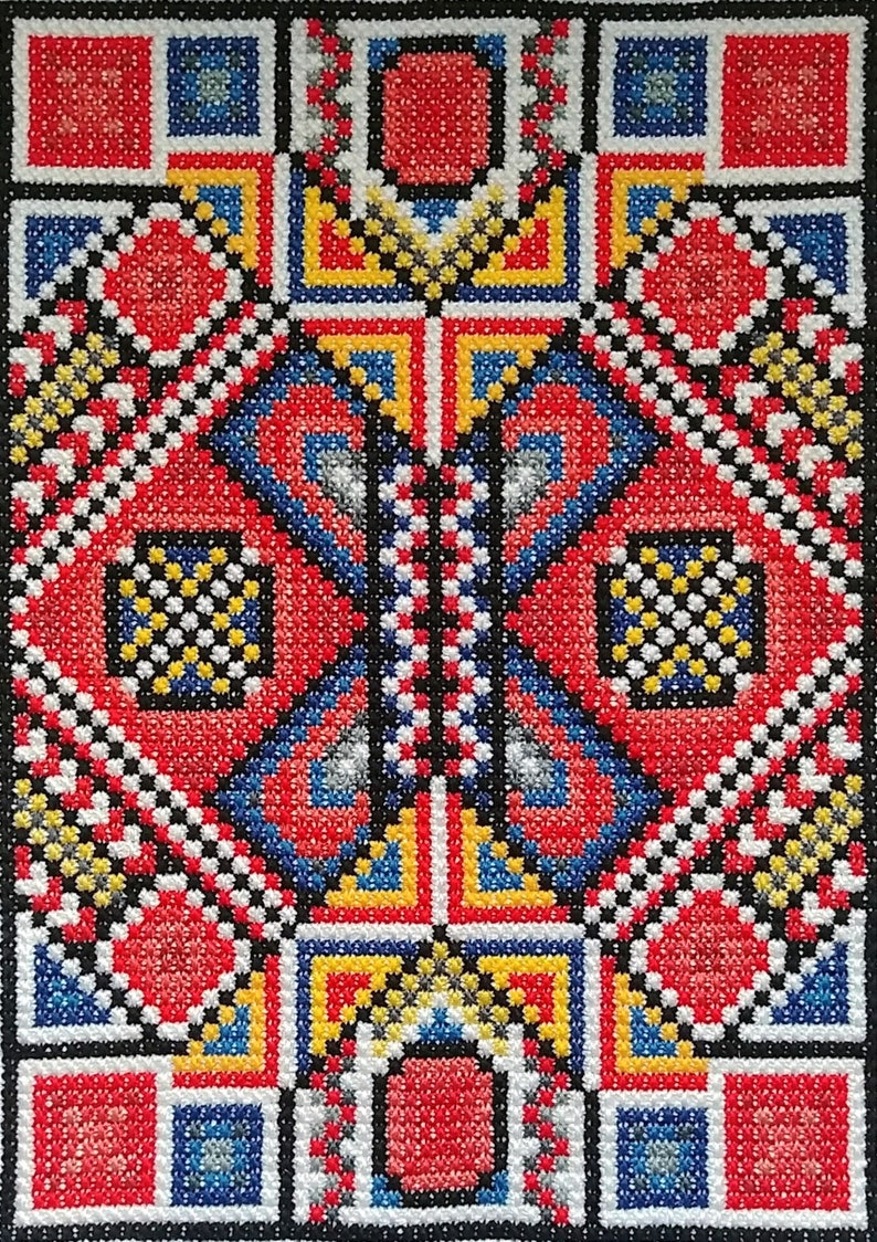 Ornament Sampler Cross Stitch Pattern Set, Bulgarian Cross (PDF) - Etsy