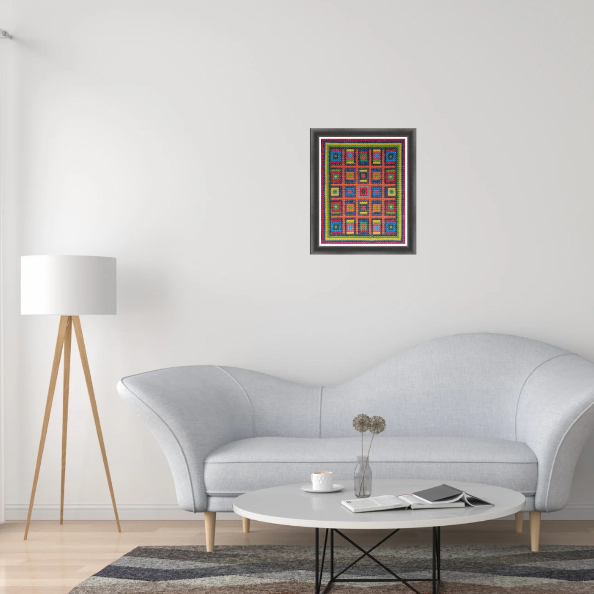 Mid Century Modern Cross Stitch Pattern PDF Colorful Mauritius, Double ...