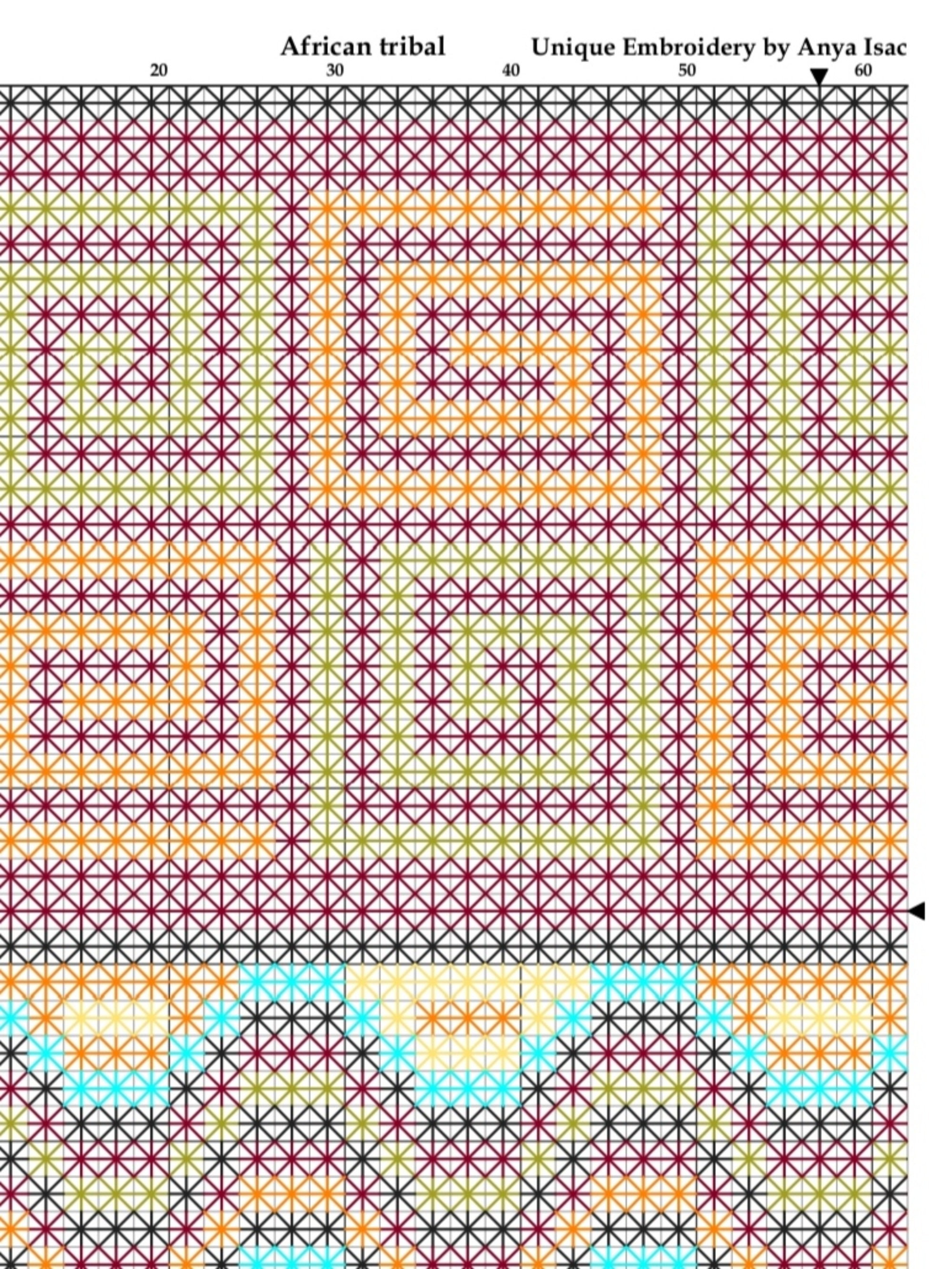 Geometric Cross Stitch Pattern PDF Set, Ethnic Double X Stitch ...