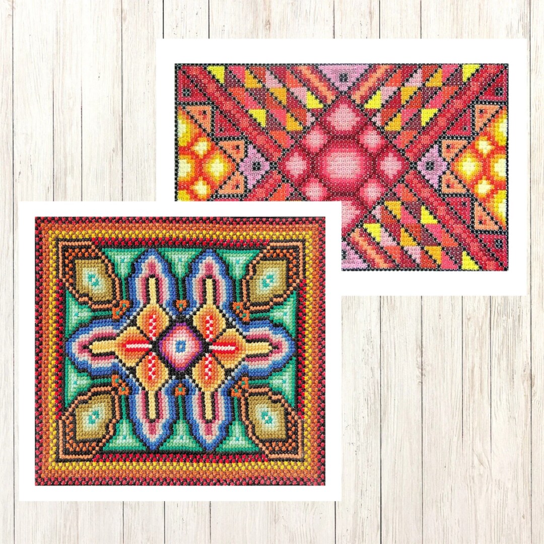 Bulgarian Cross Stitch PDF Pattern Set, Geometric Sampler (digital ...