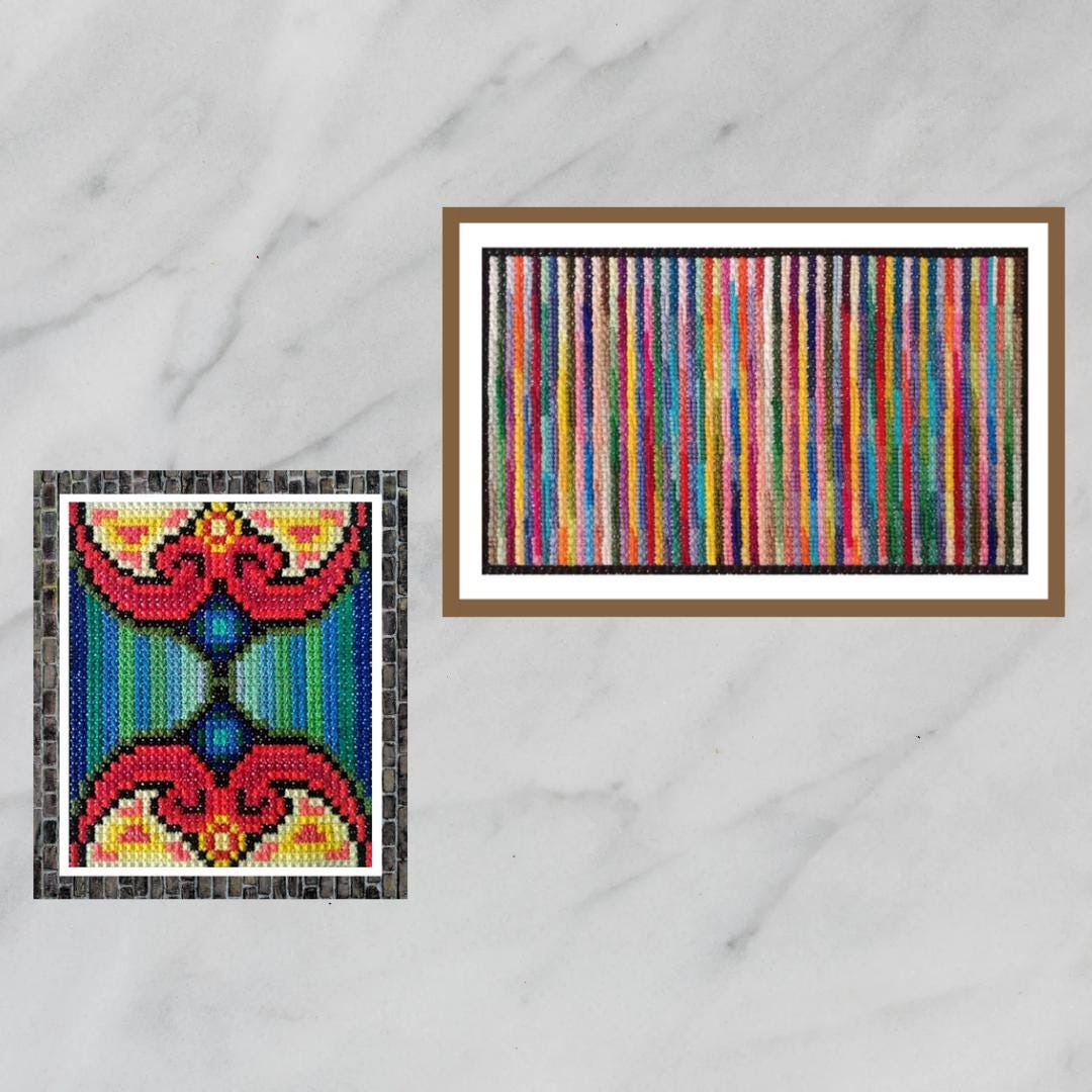 Sampler Cross Stitch Pattern Set, Gradients, Bulgarian Cross (PDF ...