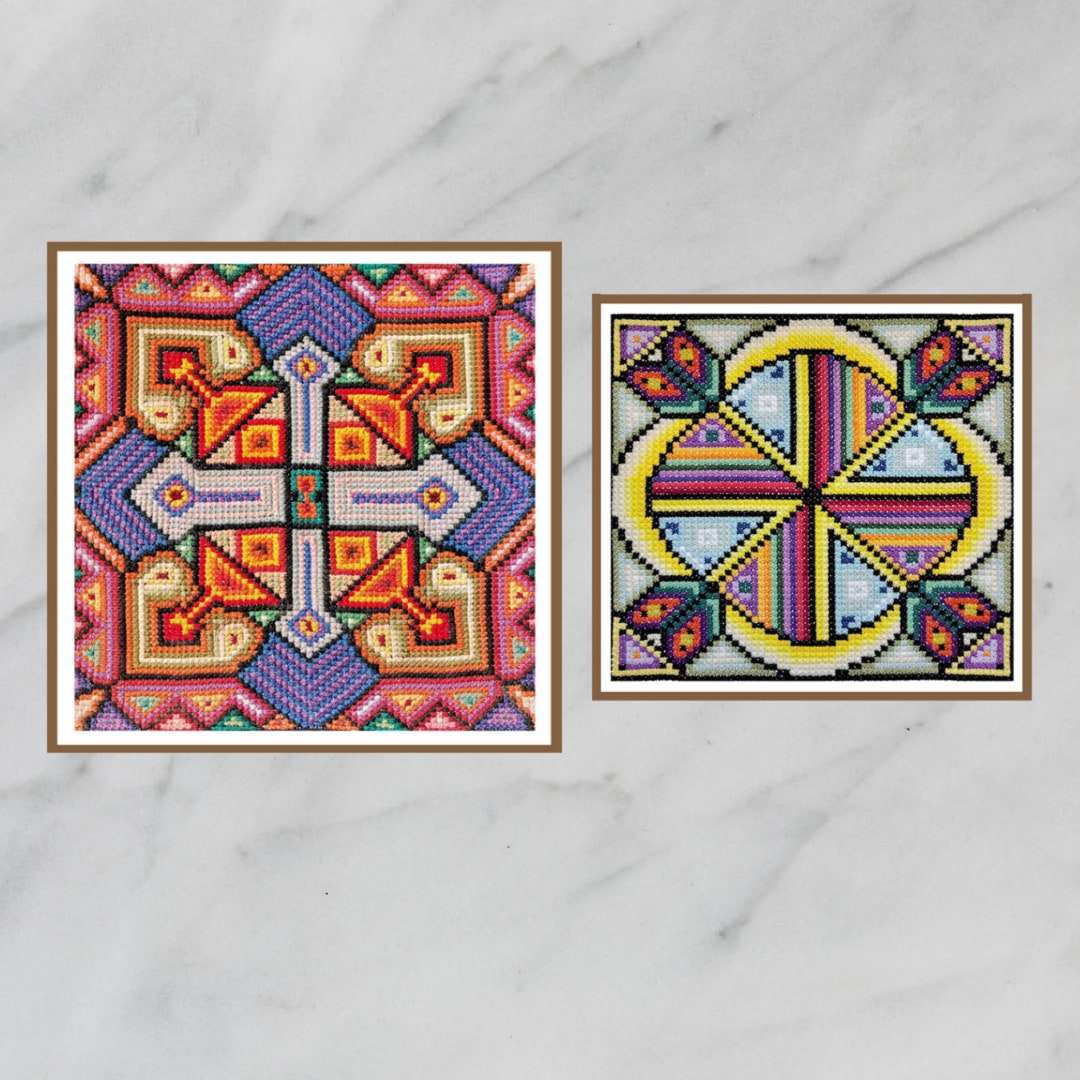 PDF Cross Stitch Pattern Set + Tutorials | Modern Cross Stitch Pillow ...