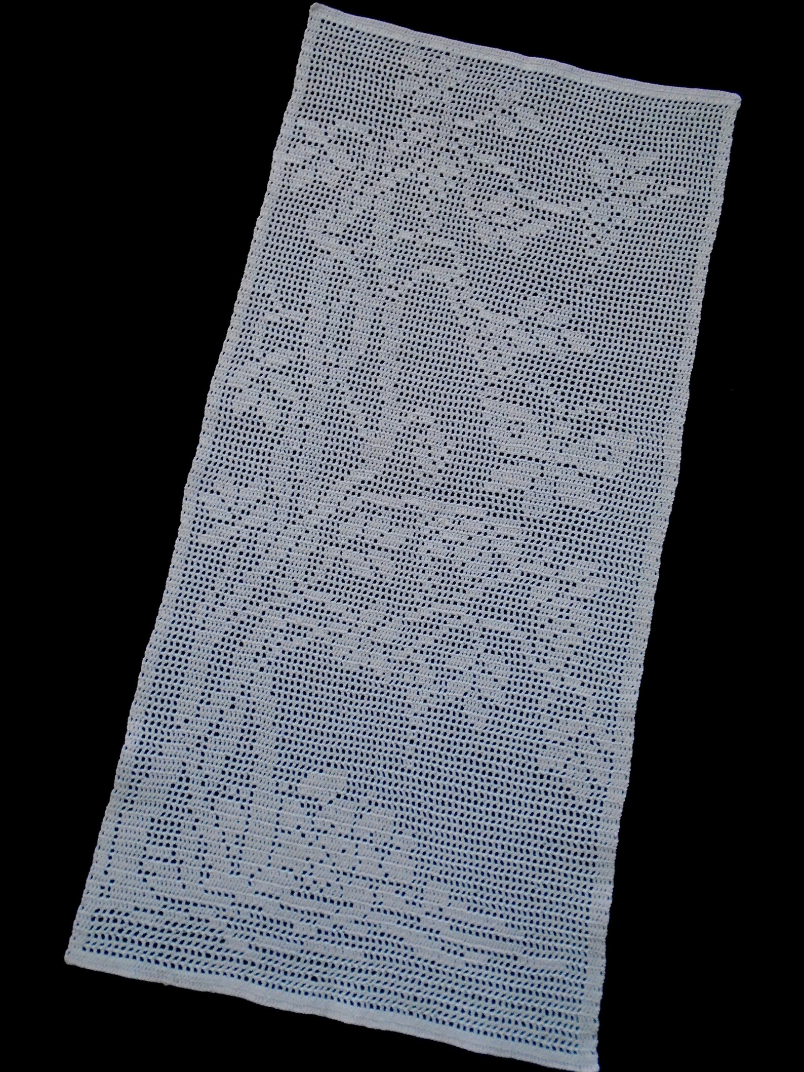 Vintage Handmade Crocheted Window Panel Curtain or Runner - Etsy