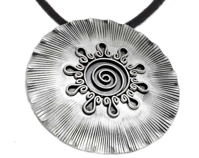 Sterling Silver Large Statement Pendant Necklace Handmade - Etsy