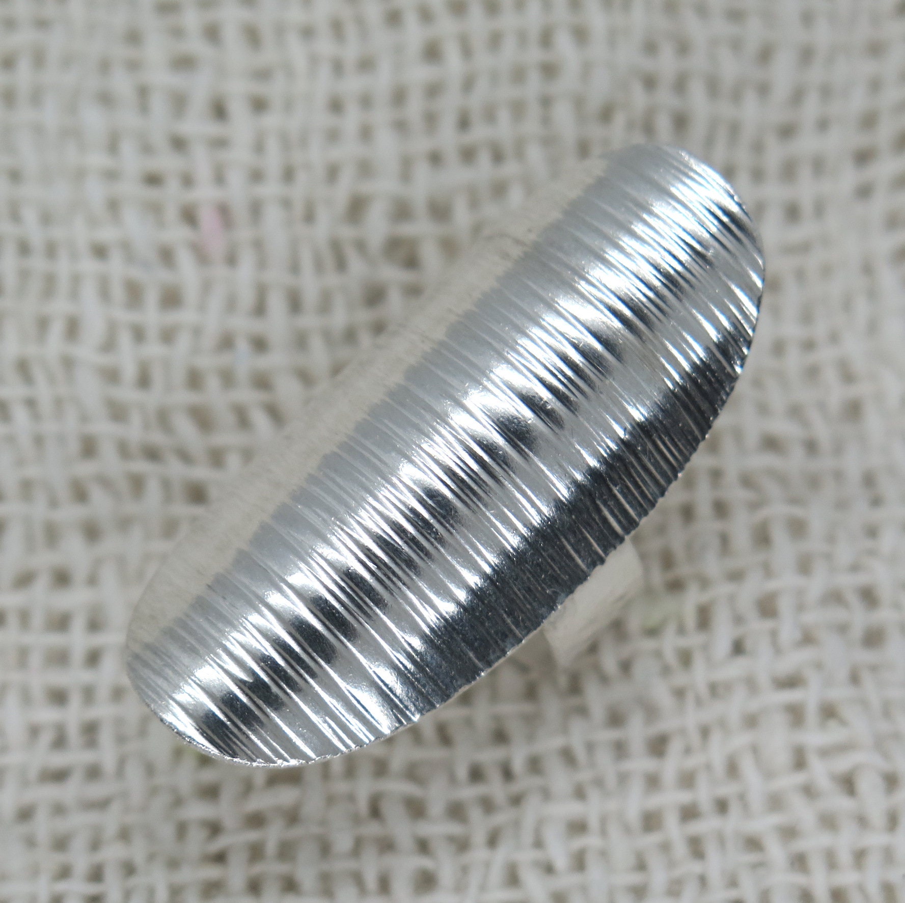 Sterling Silver Long Statement Ring, Handmade Boho Armor Ring, Shiny ...