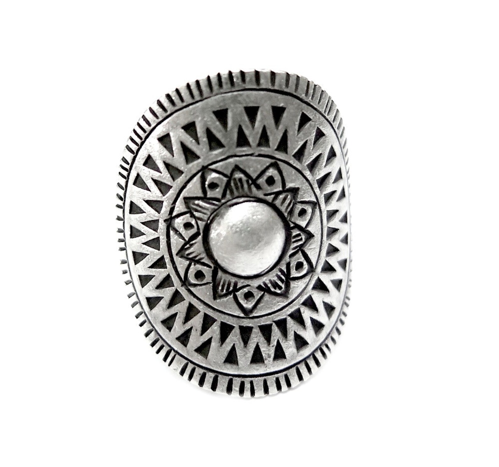 Sterling Silver Mandala Ring Handmade Boho Ethnic Sun Solar | Etsy