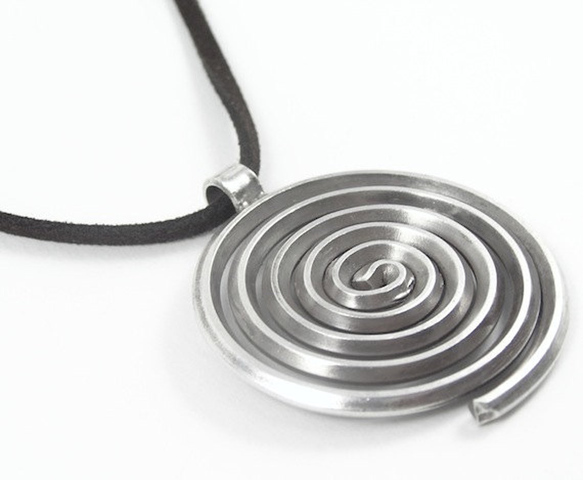 Handmade Sterling Silver Large Pendant Necklace Thick Rustic - Etsy