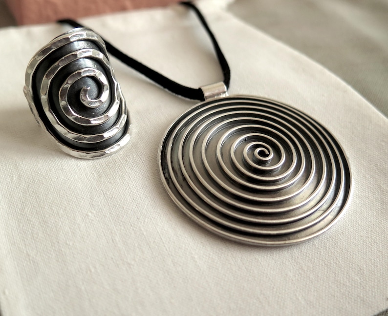 Sterling Silver Large Statement Pendant Necklace for Men or Women ...