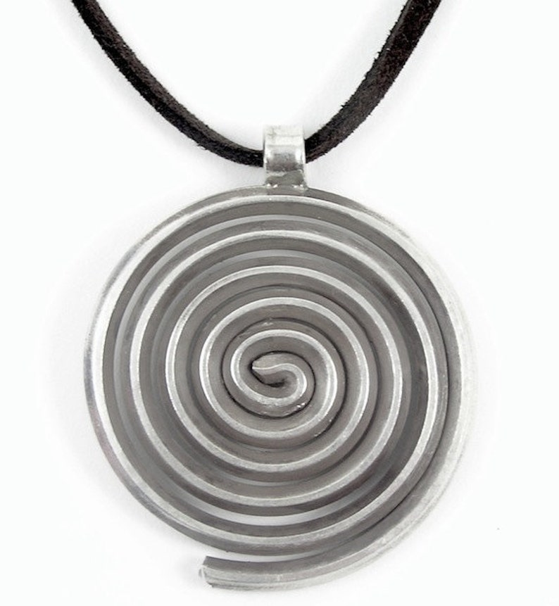 Handmade Sterling Silver Large Pendant Necklace Thick Rustic - Etsy