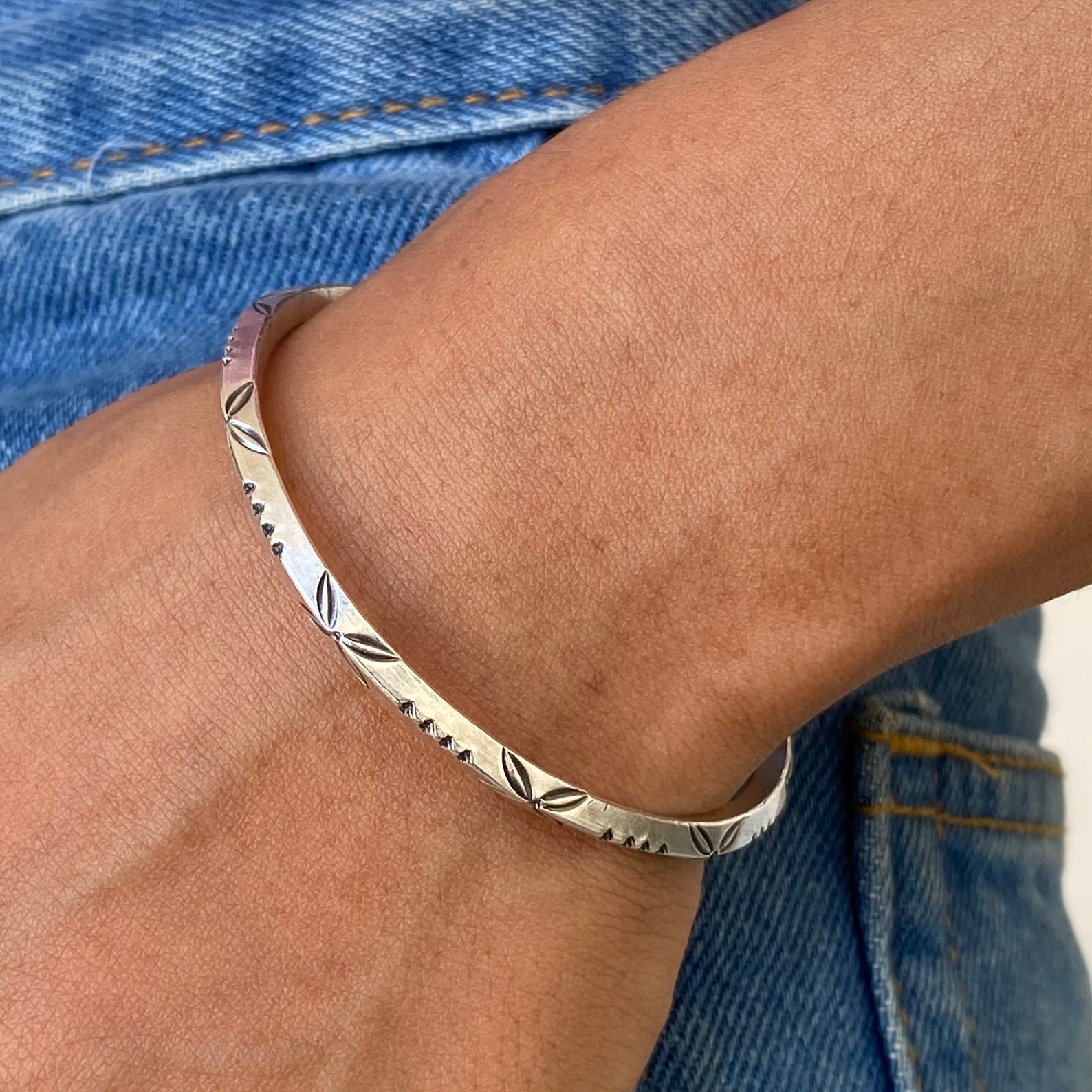 Sterling Silver Cuff Bracelet Angular Solid Silver Bangle - Etsy