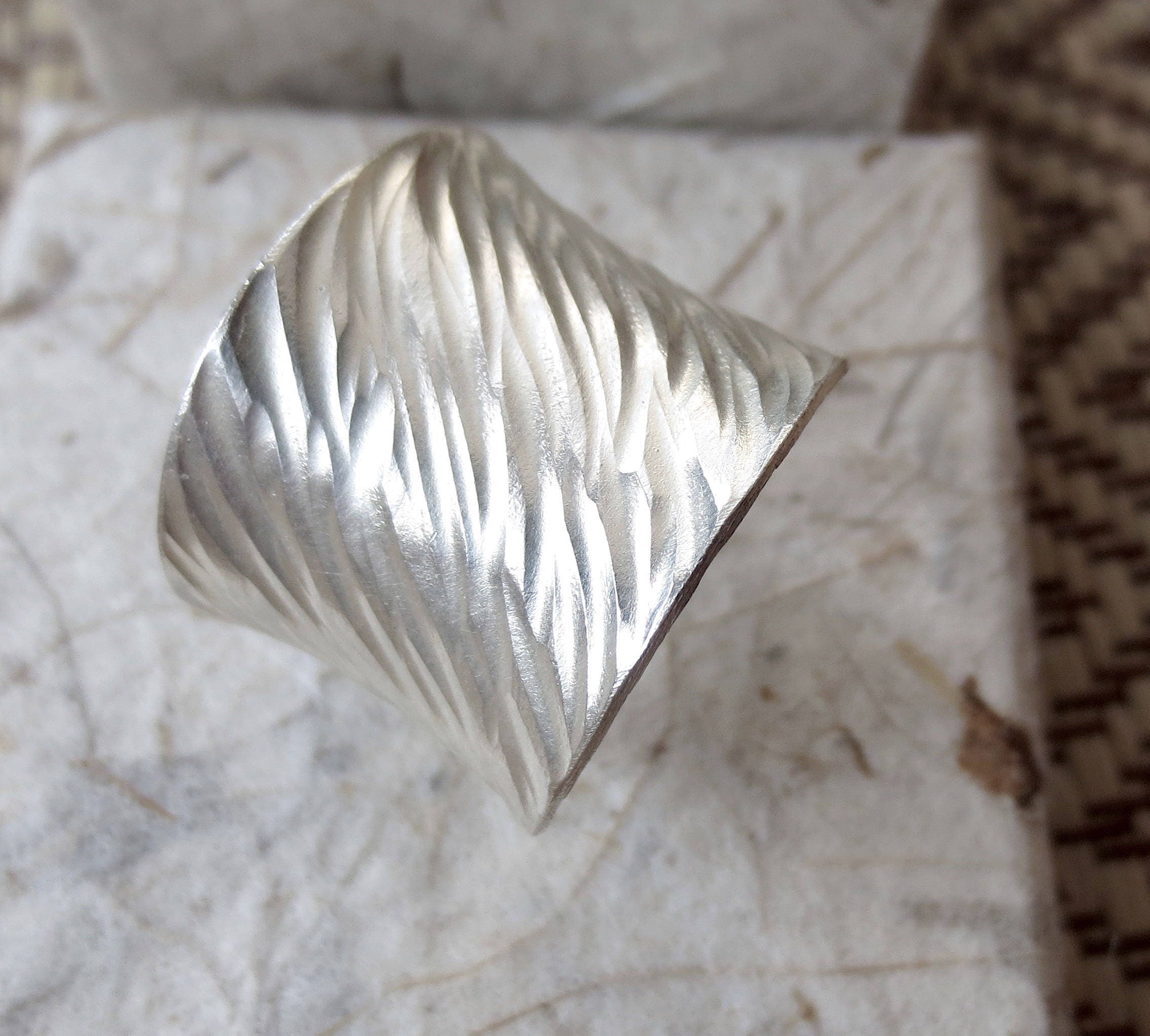 Handmade Sterling Silver Wide Band Statement Ring Boho Tree | Etsy