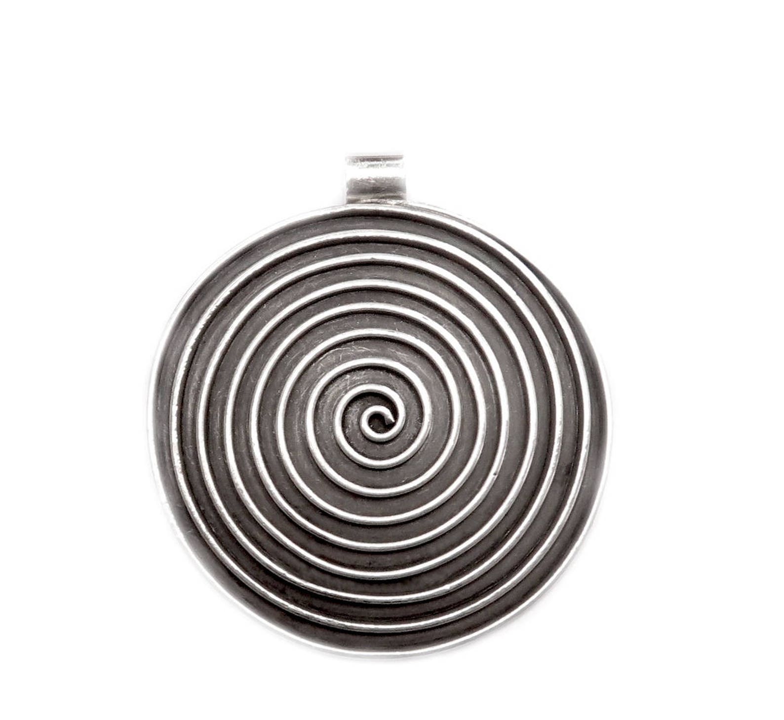 Sterling Silver Large Statement Pendant Necklace for Men or Women ...