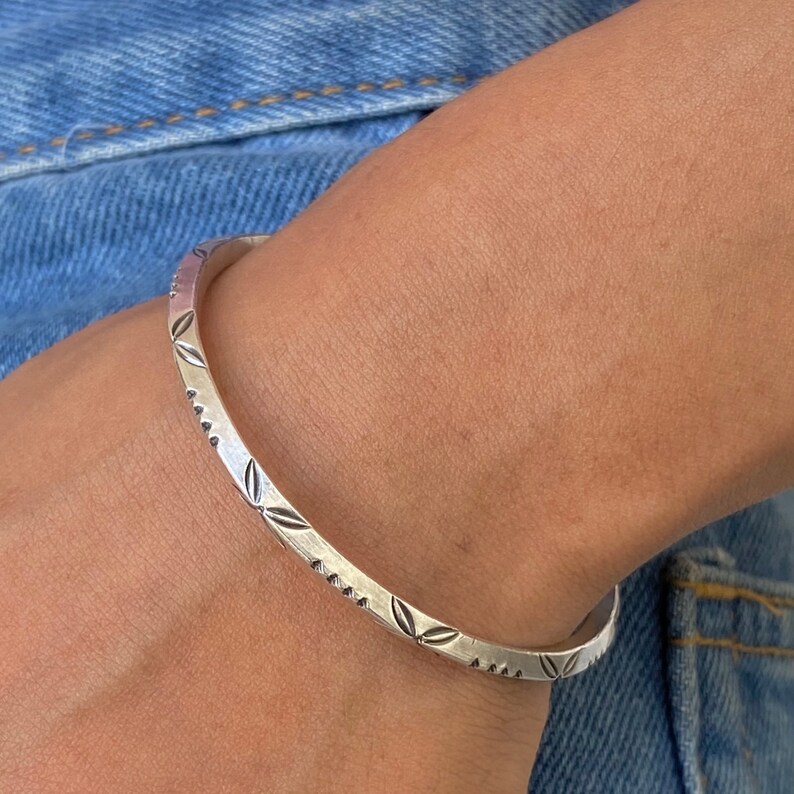 Sterling Silver Cuff Bracelet Angular Solid Silver Bangle - Etsy