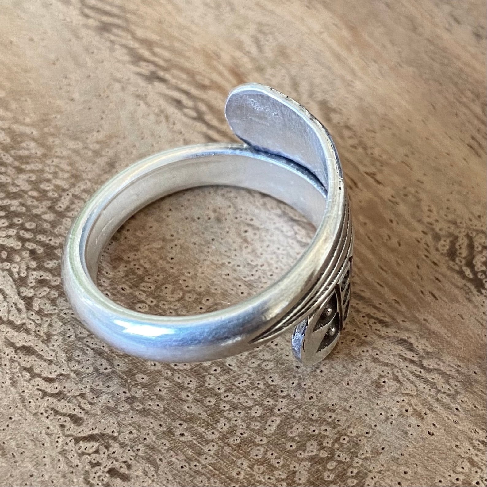 Handmade Adjustable Wrap Band Ring With Ethnic Symbolic Geometric ...