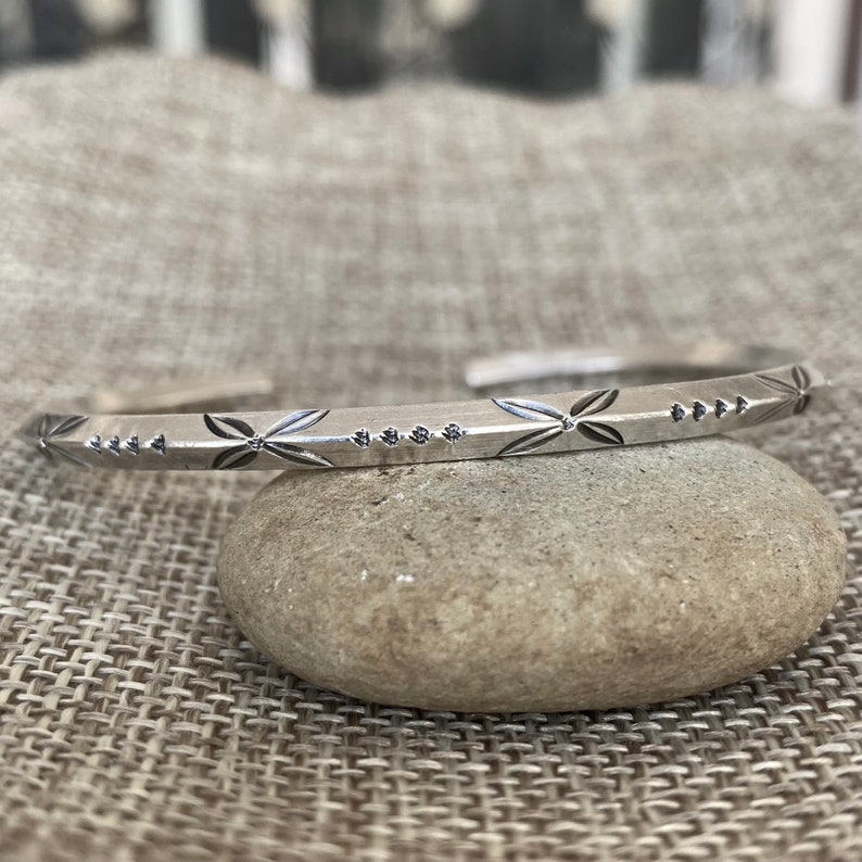 Sterling Silver Cuff Bracelet Angular Solid Silver Bangle - Etsy