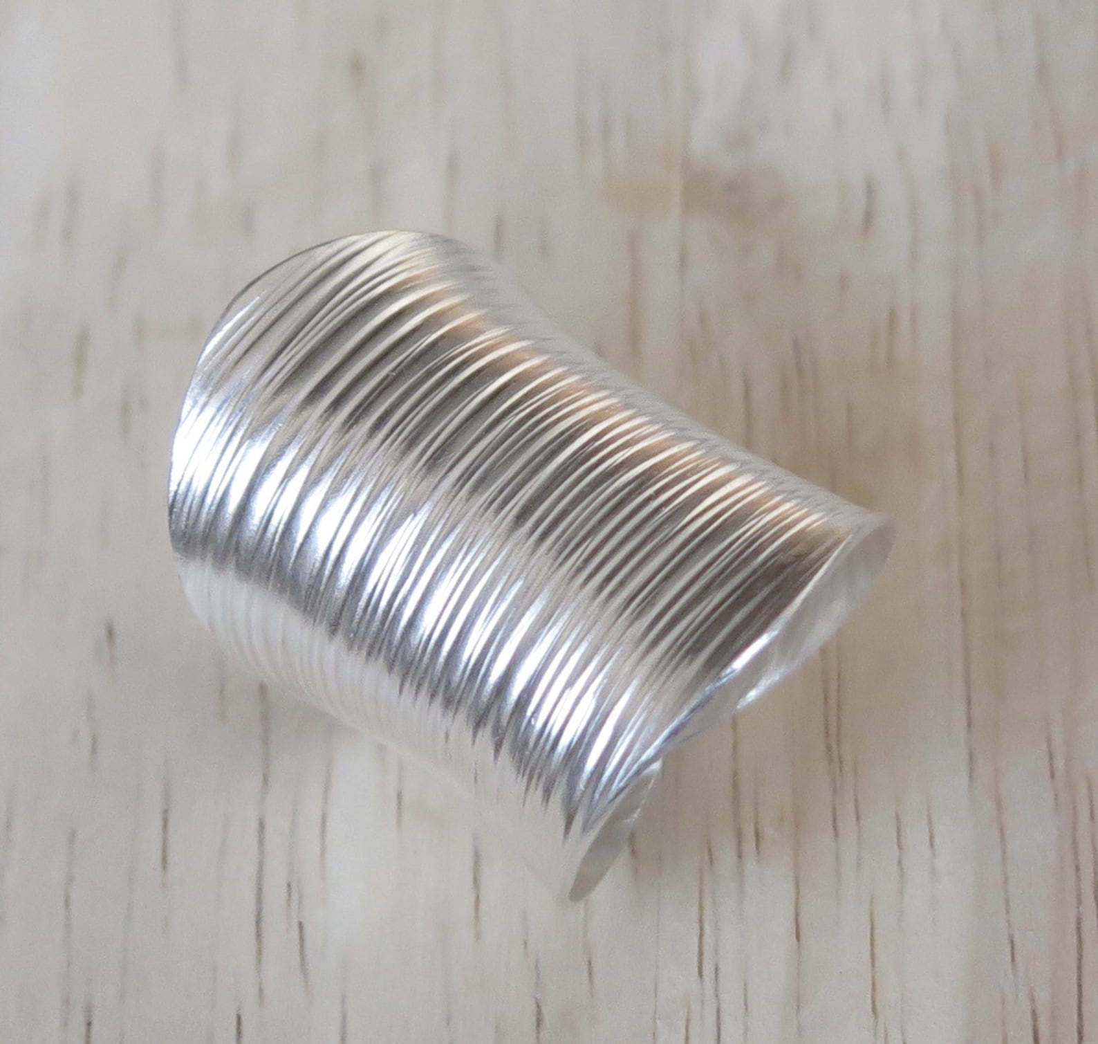 Sterling Silver Wide Band Statement Ring Handmade Boho Long - Etsy