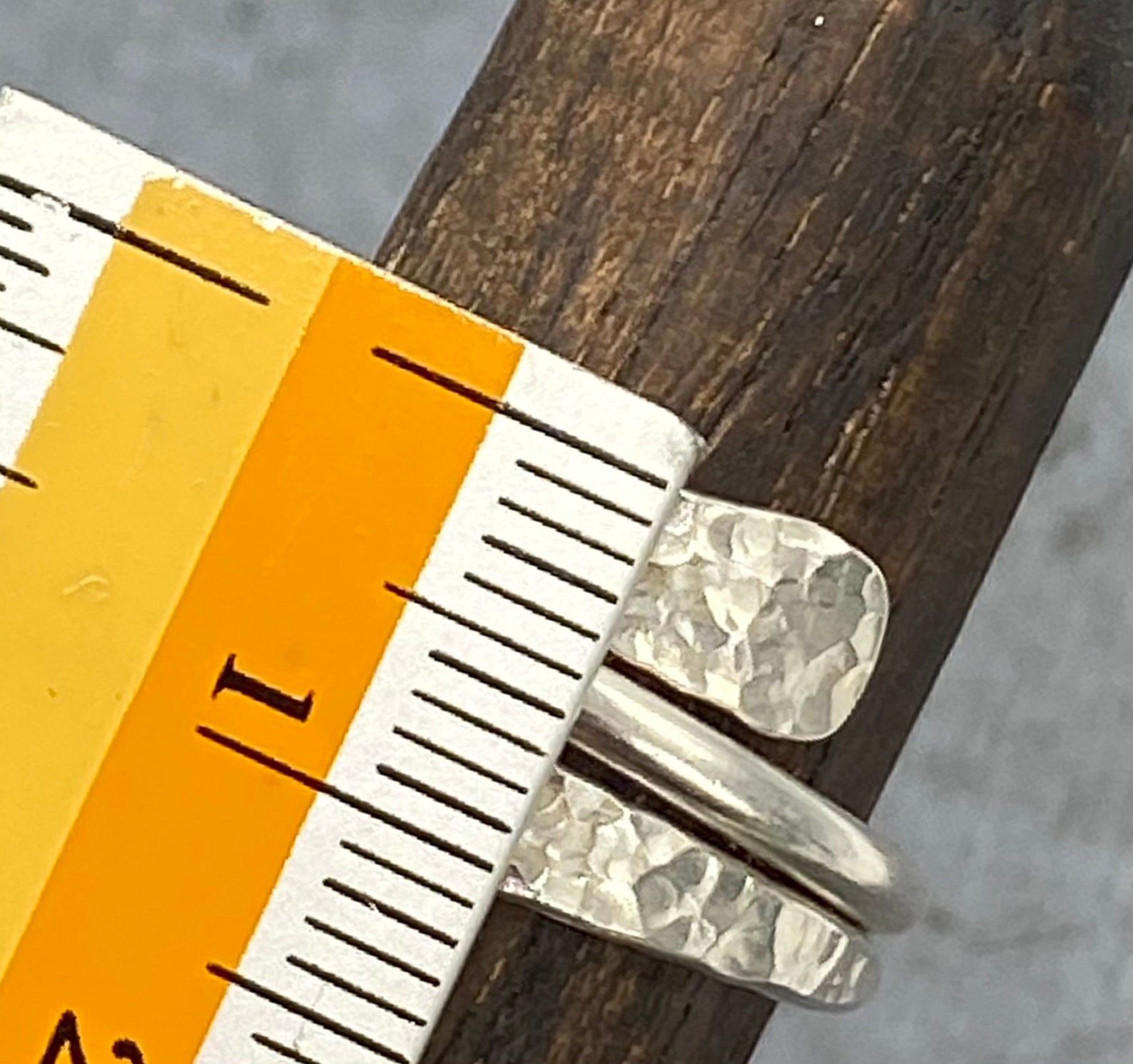 Handmade Wrap Around Band Hammered Silver Ring, Elegant Dainty Silver ...