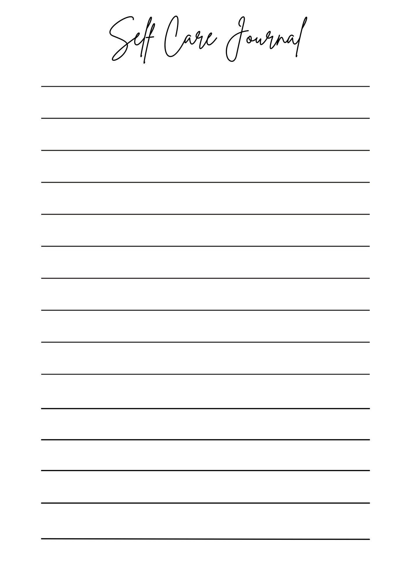 Self-care Log by Treat Yourself Pretty - Etsy