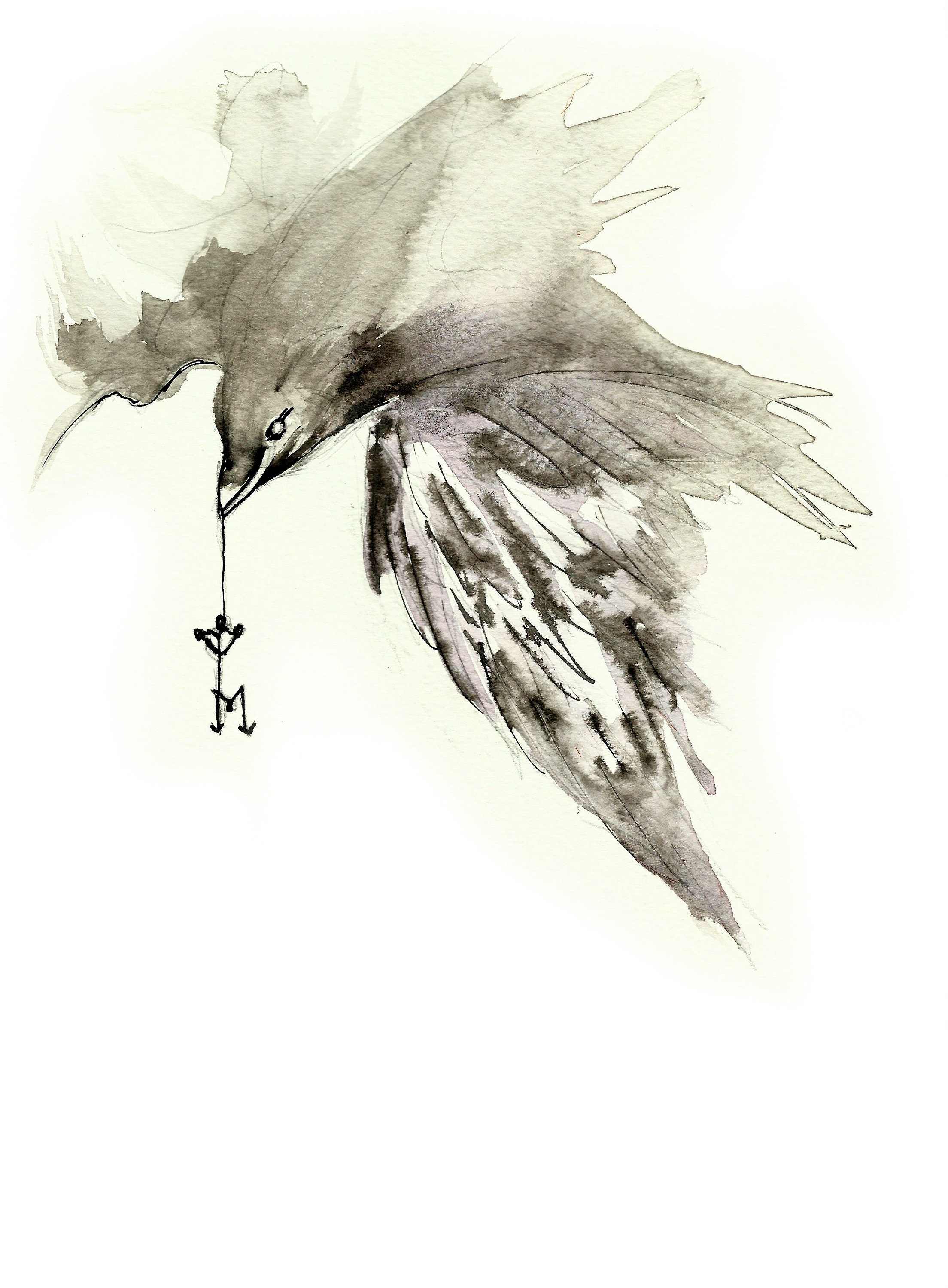 The Key Raven Print Raven Artwork Crow Print Raven Print Scorpio Print ...