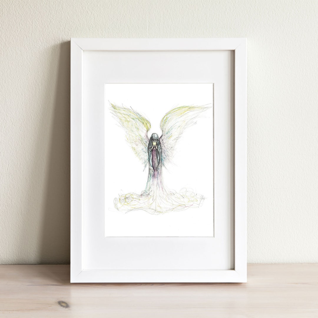 The Cup of Life | Angel Print | Holy Grail | Angel Artwork | Angel ...