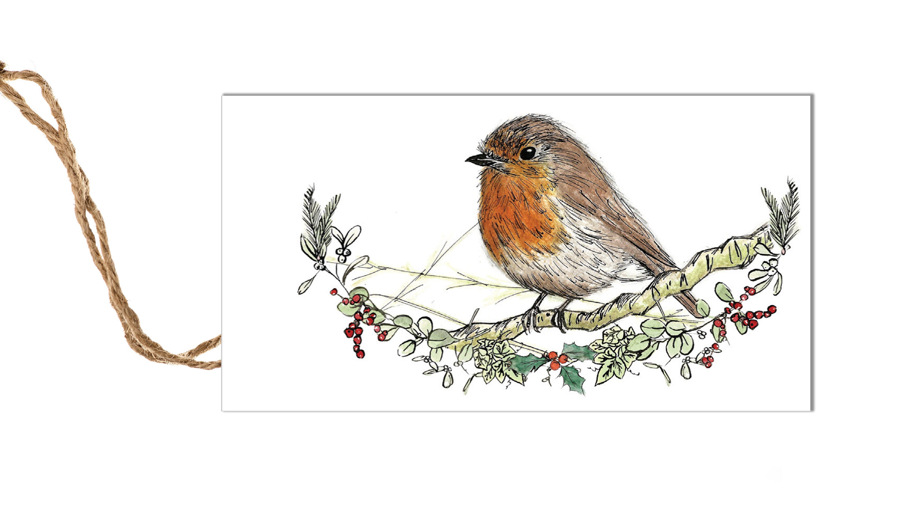 Christmas Robin Gift Tags Cute Christmas Robin Gift Tag - Etsy UK