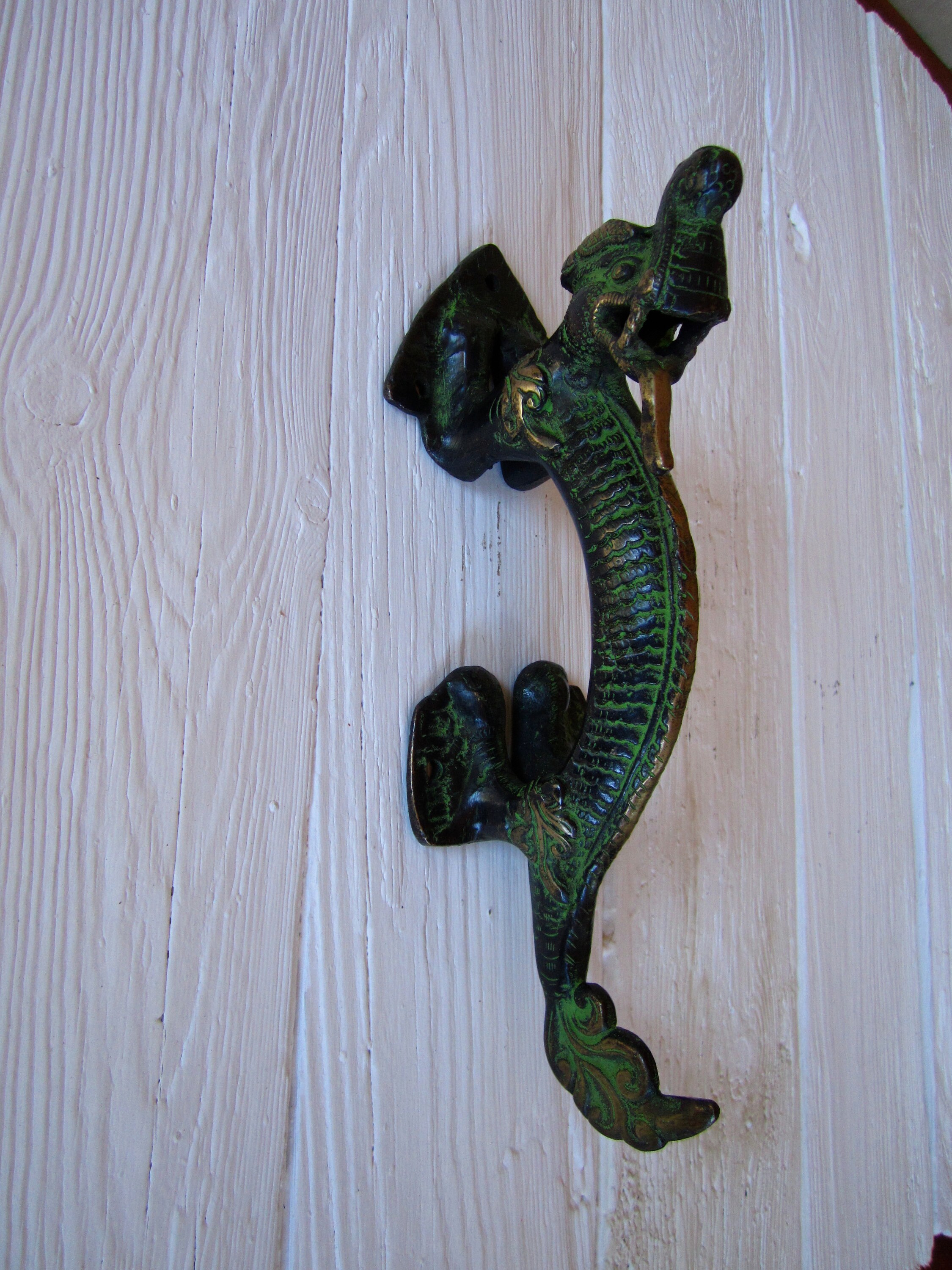 Exotic Big Asian Dragon, Brass Handle. - Etsy