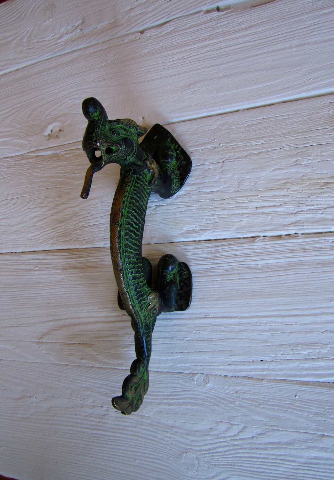 Exotic Big Asian Dragon, Brass Handle. - Etsy