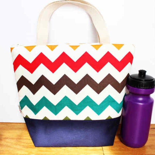 Chevron Lunch Bag - Etsy