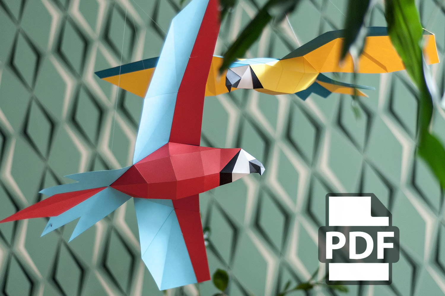Parrot - DIY Papercraft Kit (instant Download) - Etsy