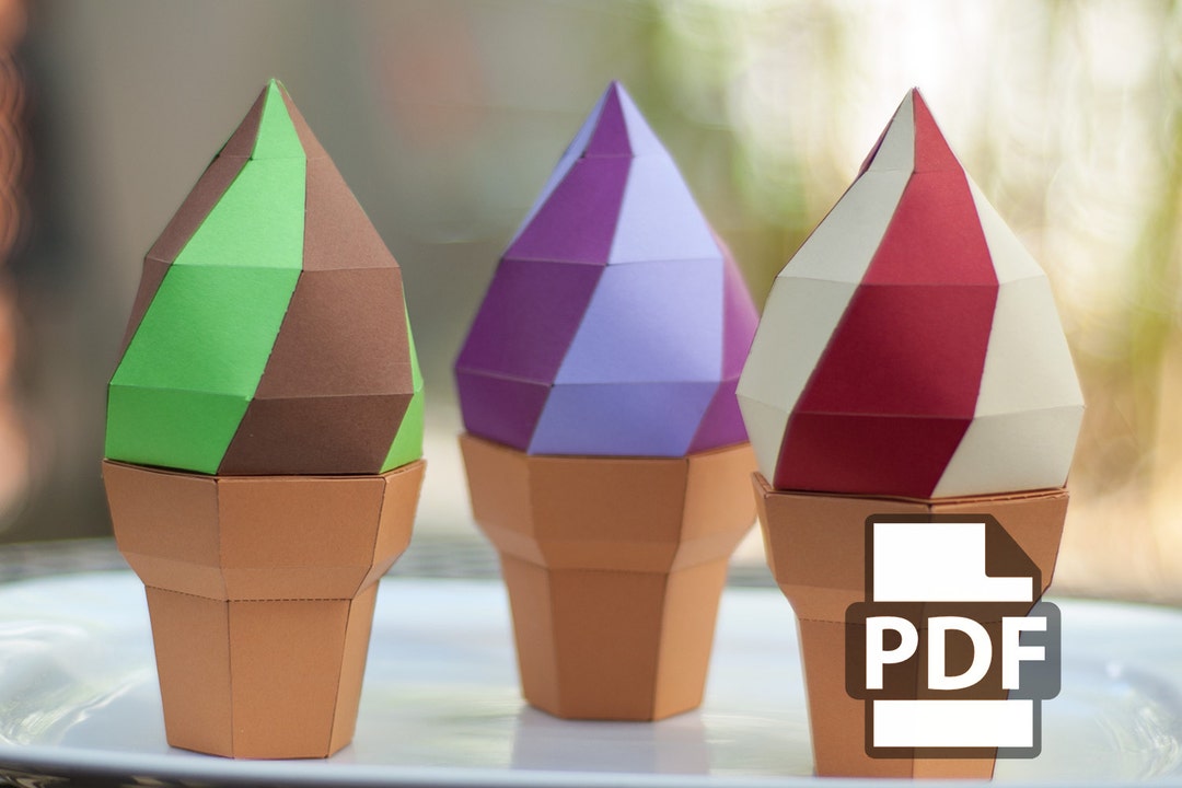 Gelati (3 Pack) - DIY Papercraft Kits (instant Download) - Etsy