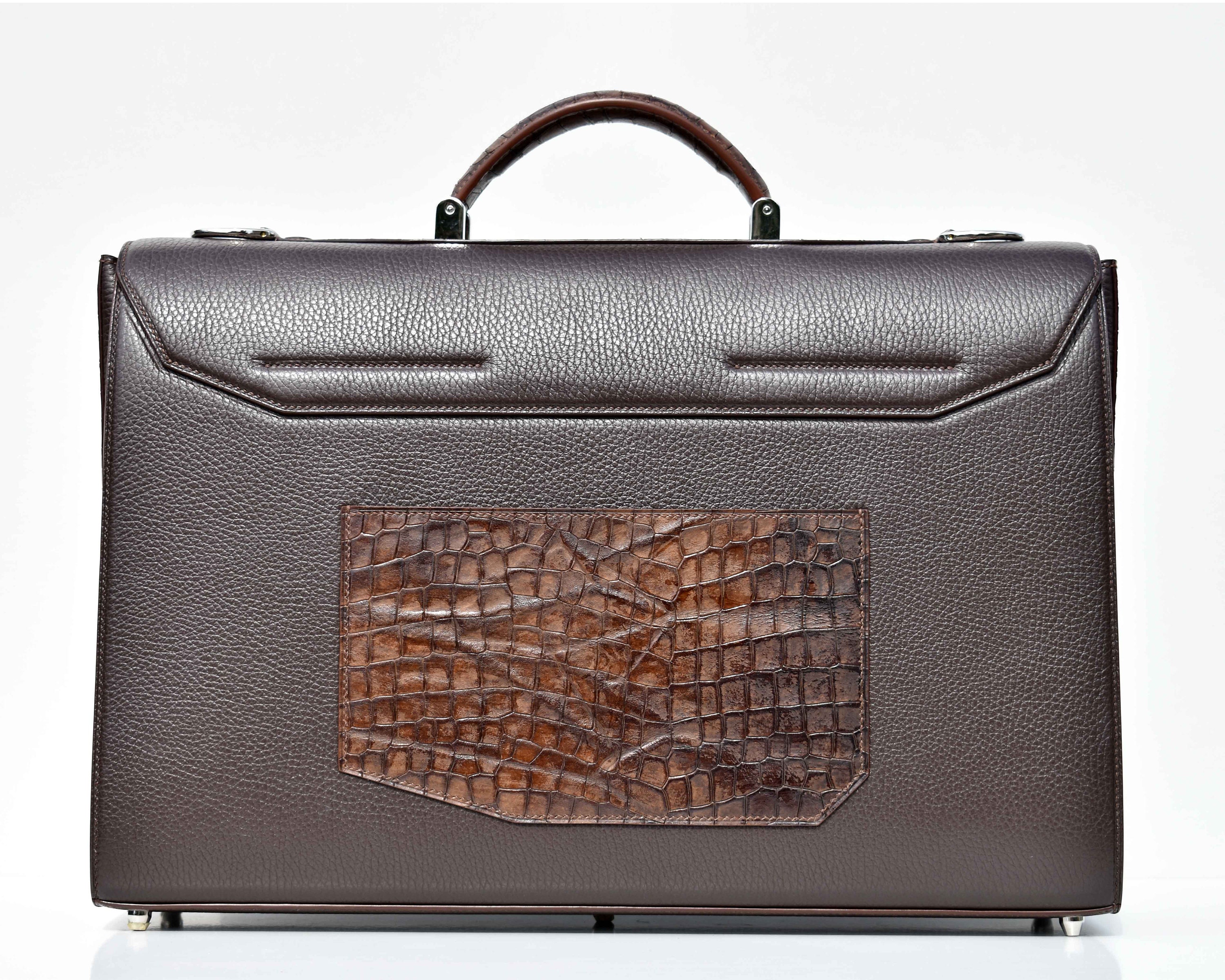 Personalized Leather Briefcase Satchel Custom Made Laptop - Etsy