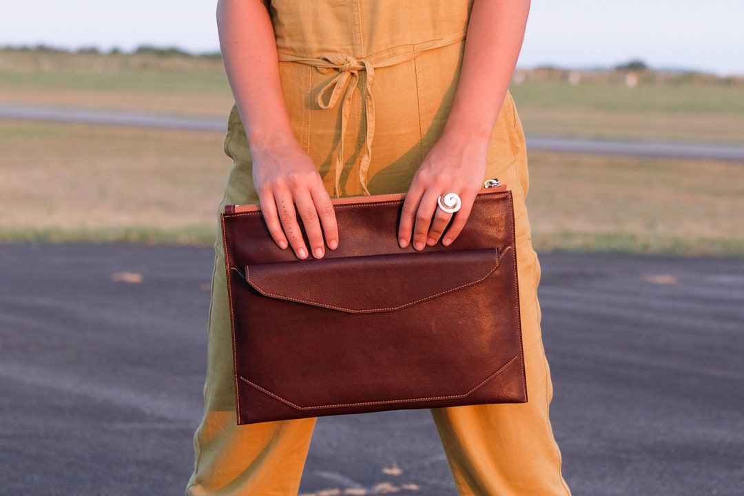 Custom Made Leather Organizer | Personalized Leather Portfolio | Hand ...