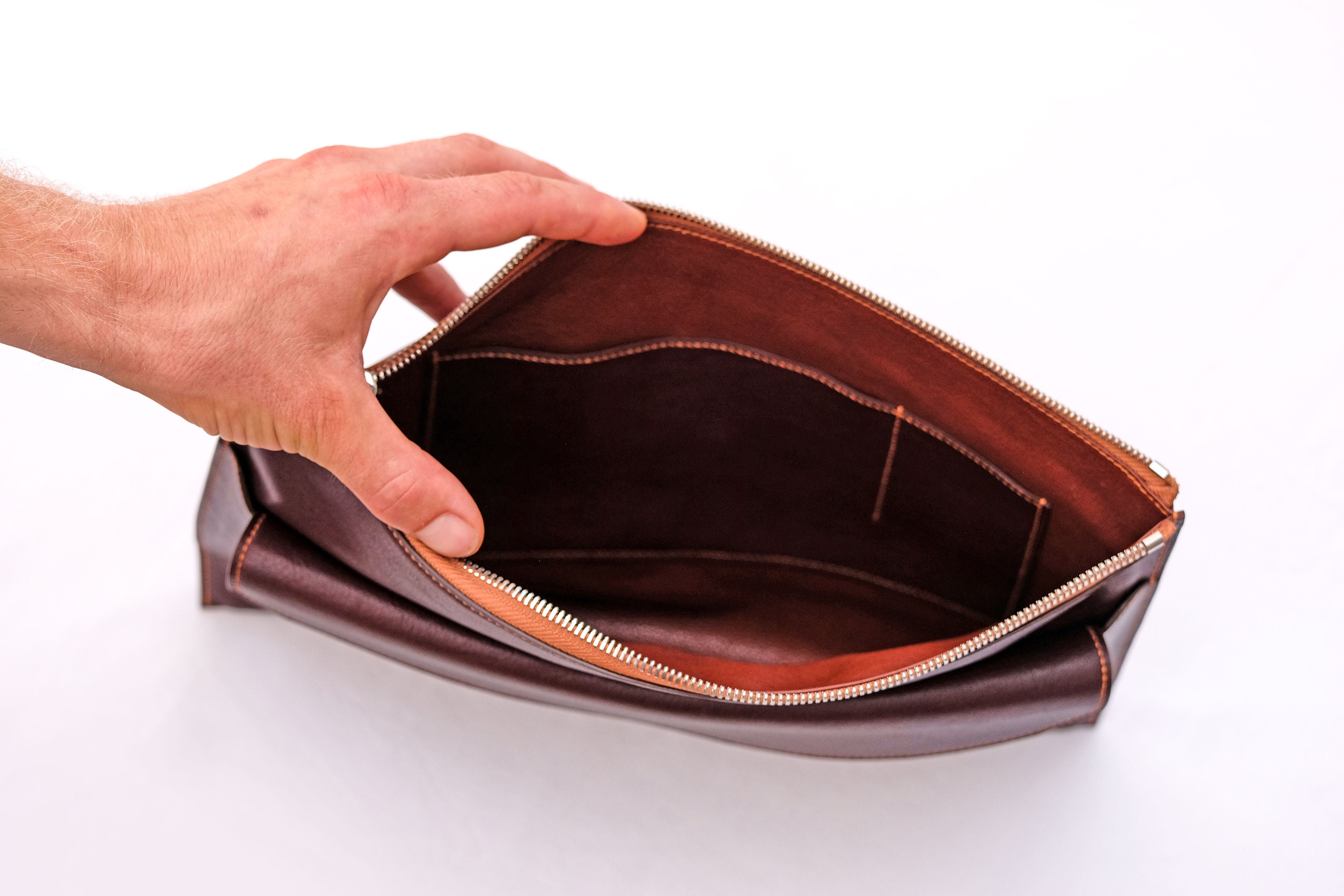 Custom Made Leather Organizer | Personalized Leather Portfolio | Hand ...