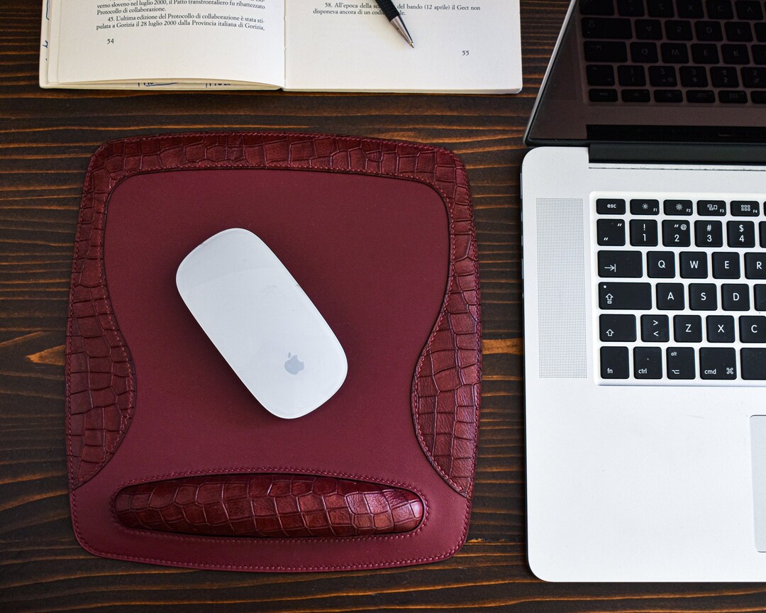 Leather Office Ergonomic Mouse Pad, Leather Laptop Mouse Pad, Hand ...