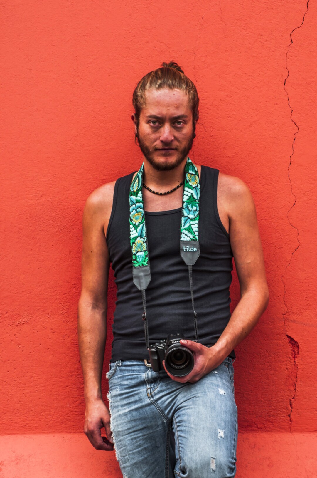 Leather Camera Strap With Traditional Guatemalan Embroidery, Gift ...