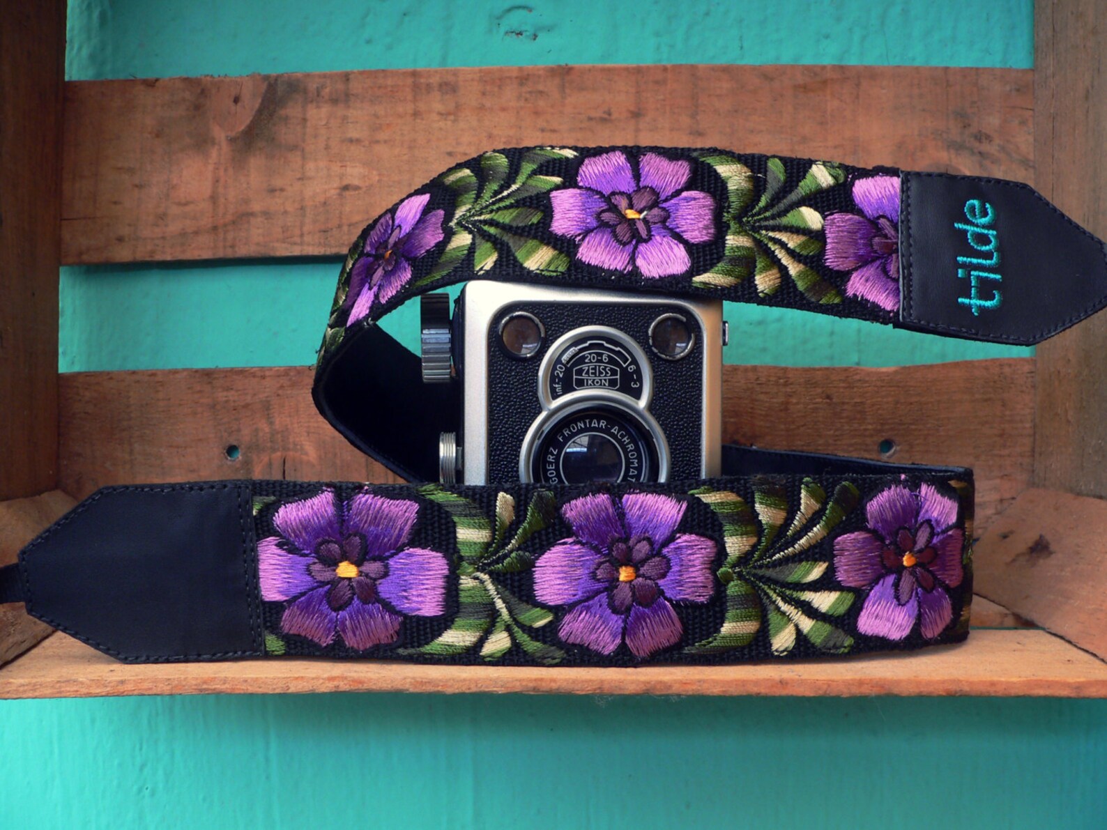 Leather Camera Strap, Guatemalan Embroidery, DSLR Camera Strap, Gift ...
