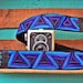 Leather Camera Strap, Blue Camera Strap, Wide Camera Strap, Embroidered ...