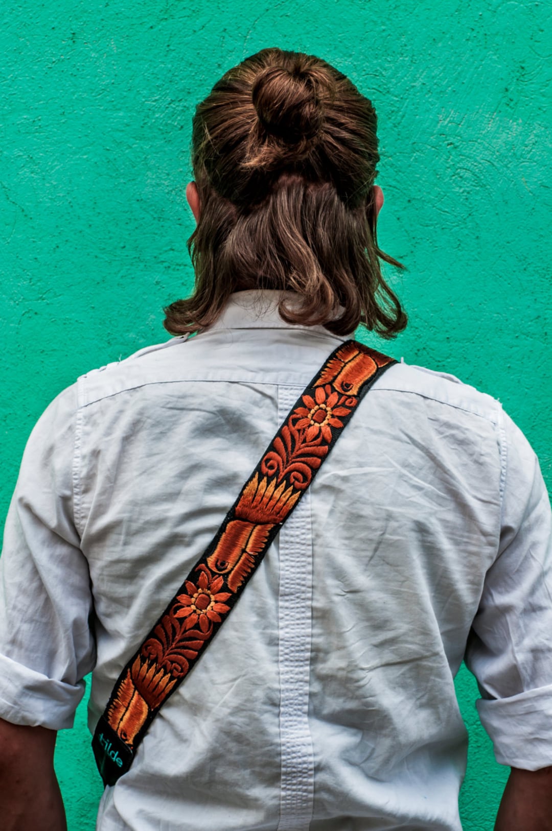 Leather Camera Strap, Traditional Guatemalan Embroidery, DSLR, Brown ...