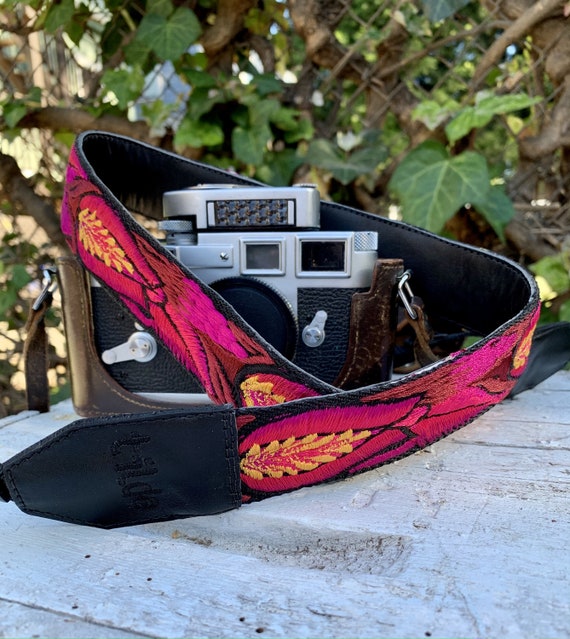 Slim leather camera strap DSLR camera strap Gift | Etsy