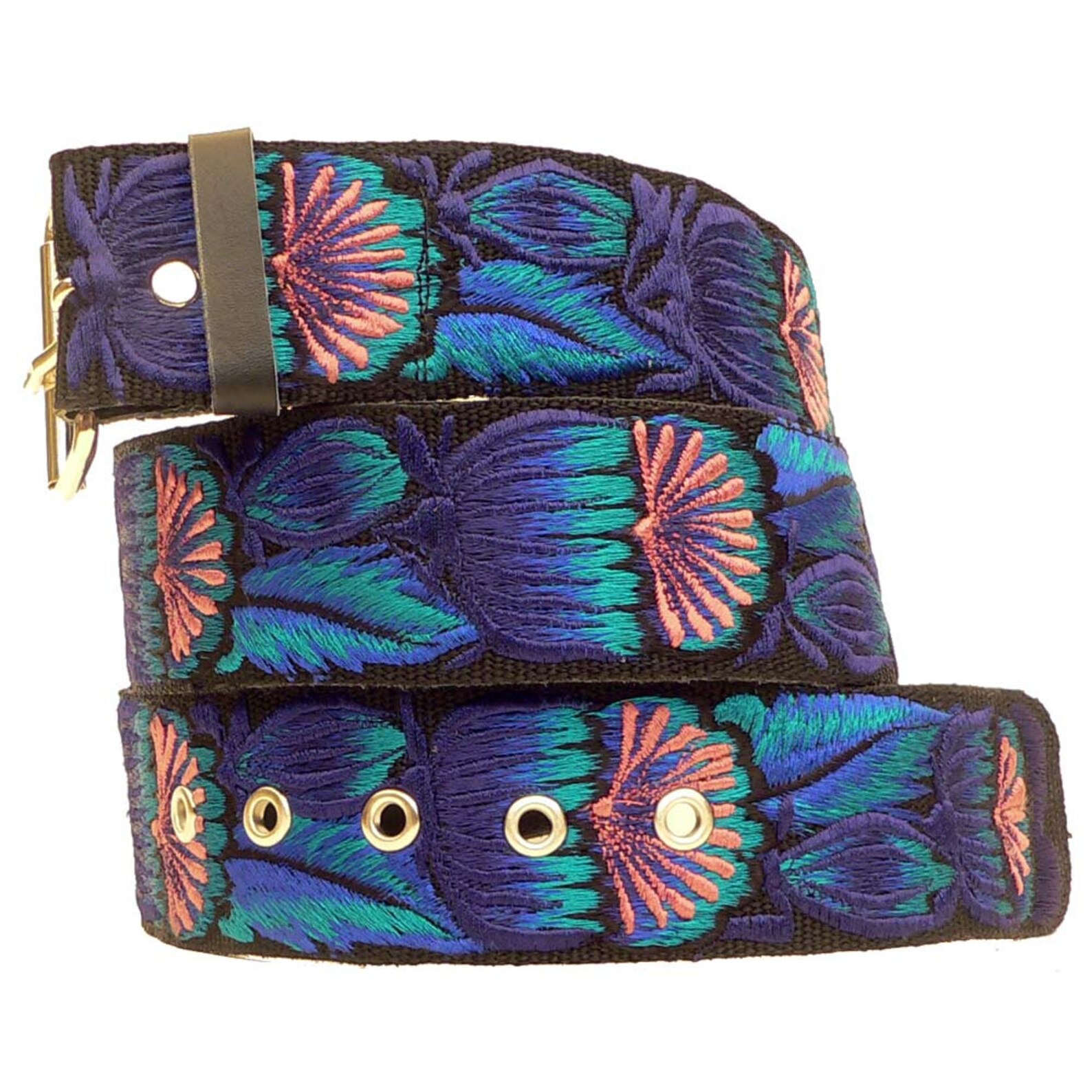 Wide Fashion Belt Boho Chic Floral Belt Blue Belt Womens - Etsy