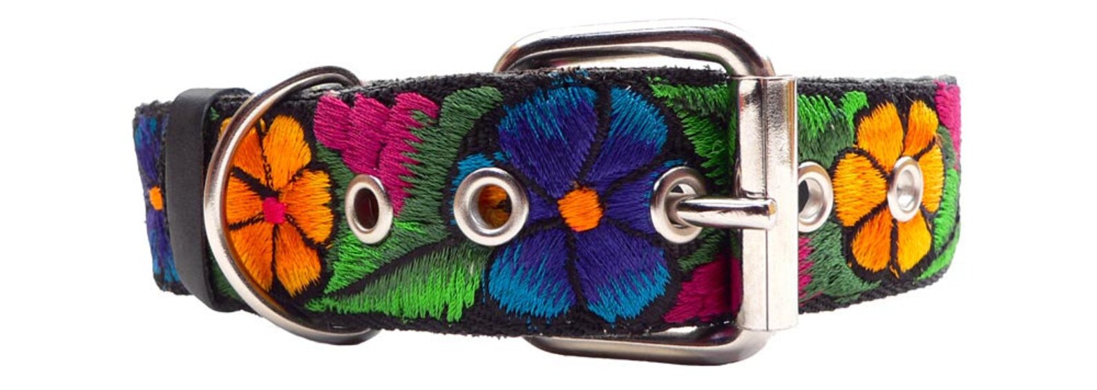 Leather Leather Dog Collar Colorful Dog Collar Floral Dog - Etsy