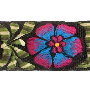 Leather Wide Belt, Colorful Belt, Floral Belt, Boho Hippie Chic, Gift ...