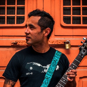 Guitar Strap, Leather Guitar Strap, Gift Musician, Jade Green Guitar ...