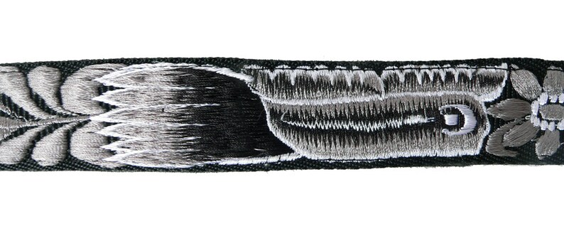 Leather Dog Collar Black Grey Dog Collar Birds Dog Collar - Etsy