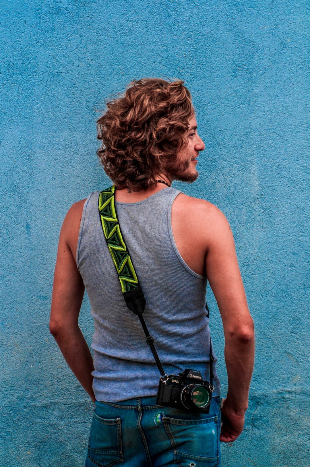 Leather Camera Strap, Green Camera Strap, Wide Camera Strap ...