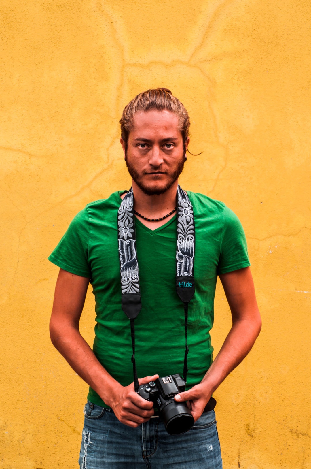 Leather Camera Strap With Traditional Guatemalan Embroidery, Gift ...