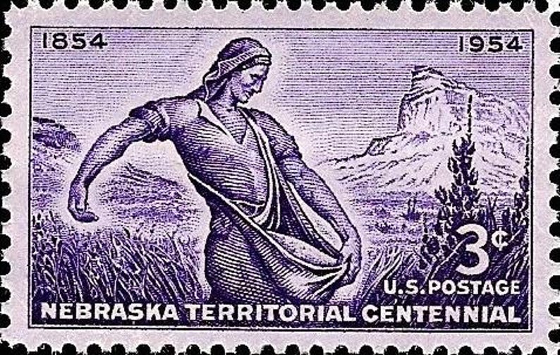 10 Nebraska Territory Postage Stamps - Pack of (10) Vintage (issued in ...