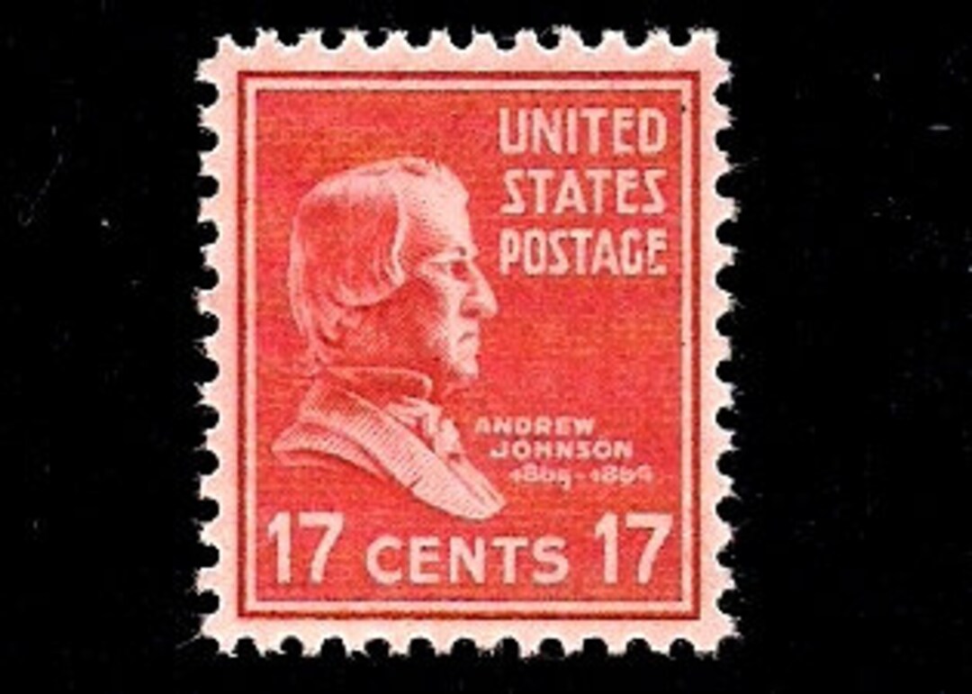 10 Andrew Johnson Postage Stamps - Pack of (10) - Vintage (issued in ...