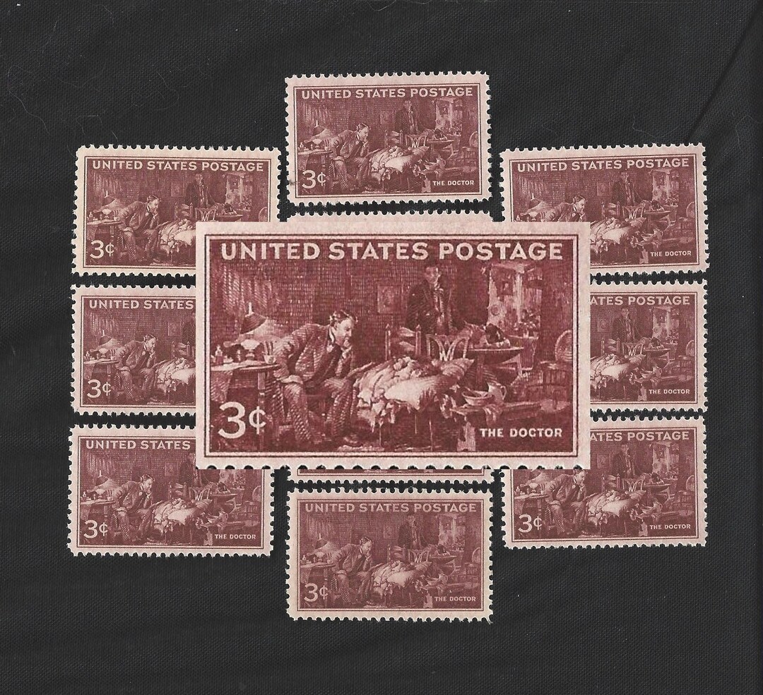 10 Physicians of America Postage Stamps - Pack of (10) Vintage (issued ...