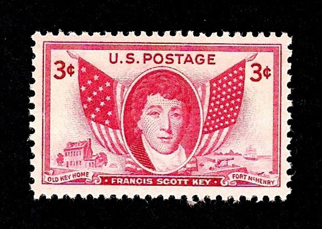 10 Francis Scott Key Postage Stamps - Pack of (10) Vintage (issued in ...